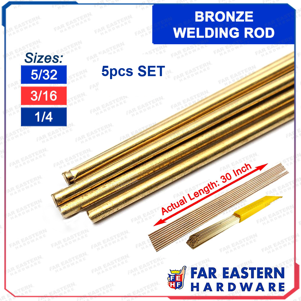 Bronze Welding Rod 5/32 | 3/16 | 1/4 x 30" for Brazing 5pcs Set ...