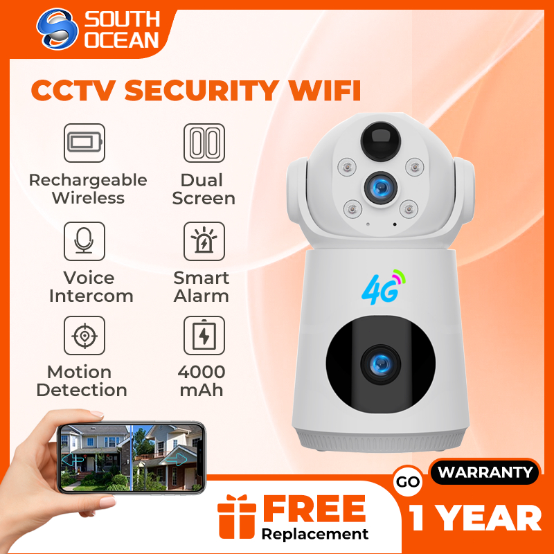 V380 Pro CCTV Camera WiFi Wireless Battery Powered 8MP Dual Lens Night ...