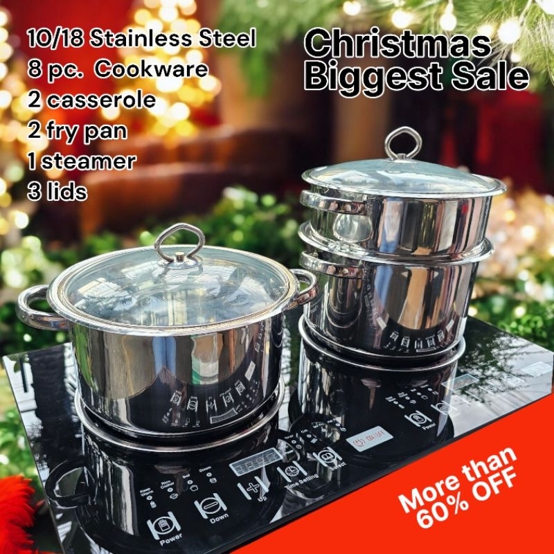 Britannia Surgical Stainless Steel 18/10 Cookware Set | Shopee Philippines