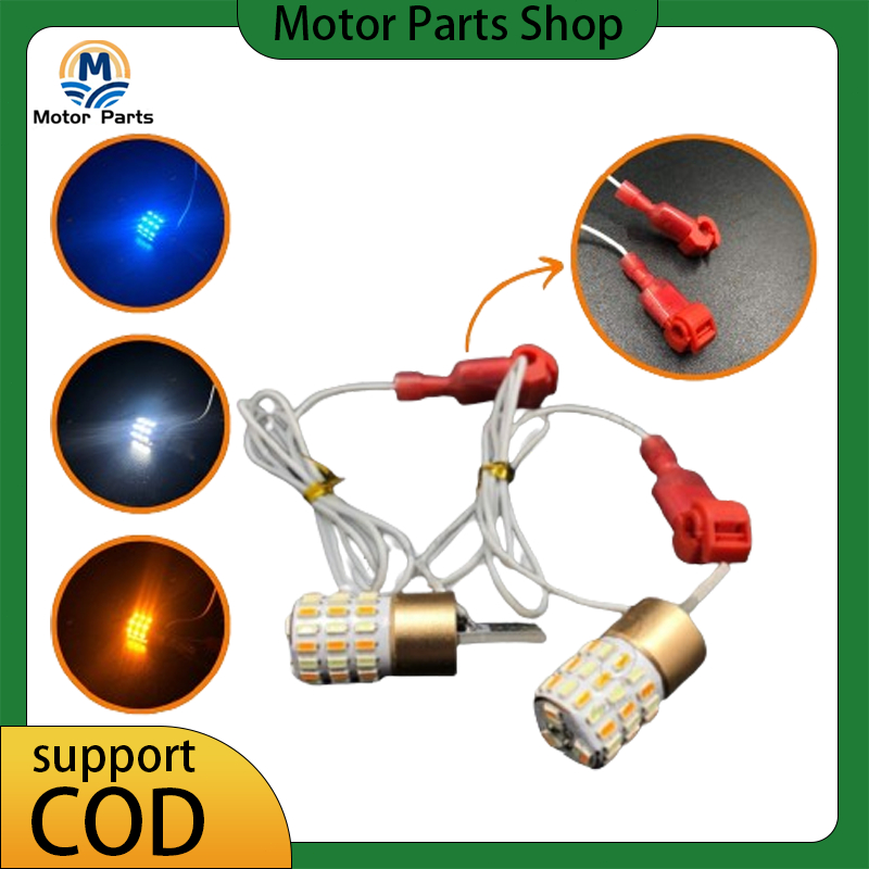 MOTORCYCLE/ CAR T15 DUAL CONTACT SIGNAL LIGHT PARK LIGHT DUAL COLOR ...