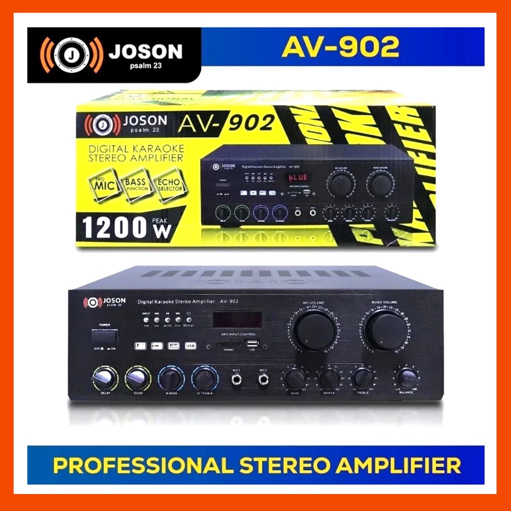 2024 Original Joson AV902 / AV-902 Videoke / Karaoke Amplifier | Shopee ...