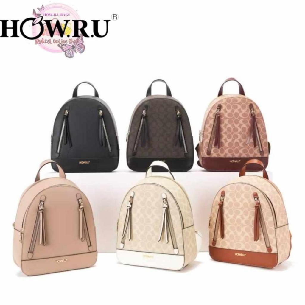 HOWRU AUTHENTIC BACKPACK C13 PU leather | Shopee Philippines