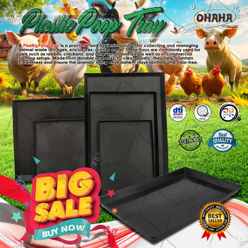 OHAHA PLASTIC POOP TRAY FOR CAGES DOG CAT AND RABBIT | Shopee Philippines