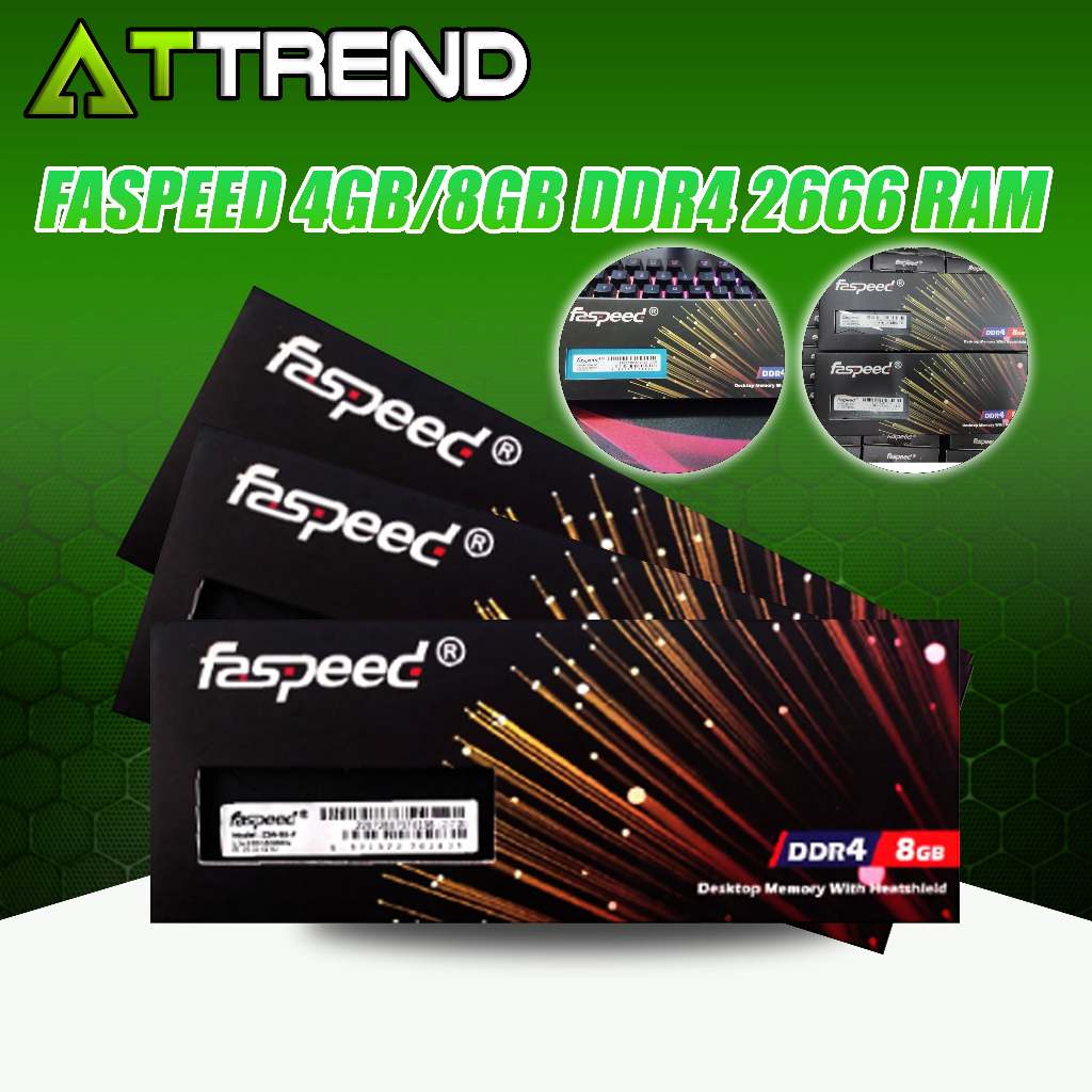 Faspeed DDR4 2666 Desktop RAM 4GB/8GB Memory for PC (Brand New ...