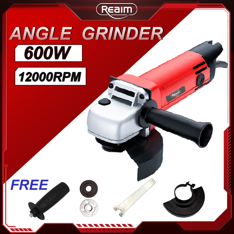 REAIM Angle Grinder Electric Polisher Long handle polishing machine for ...