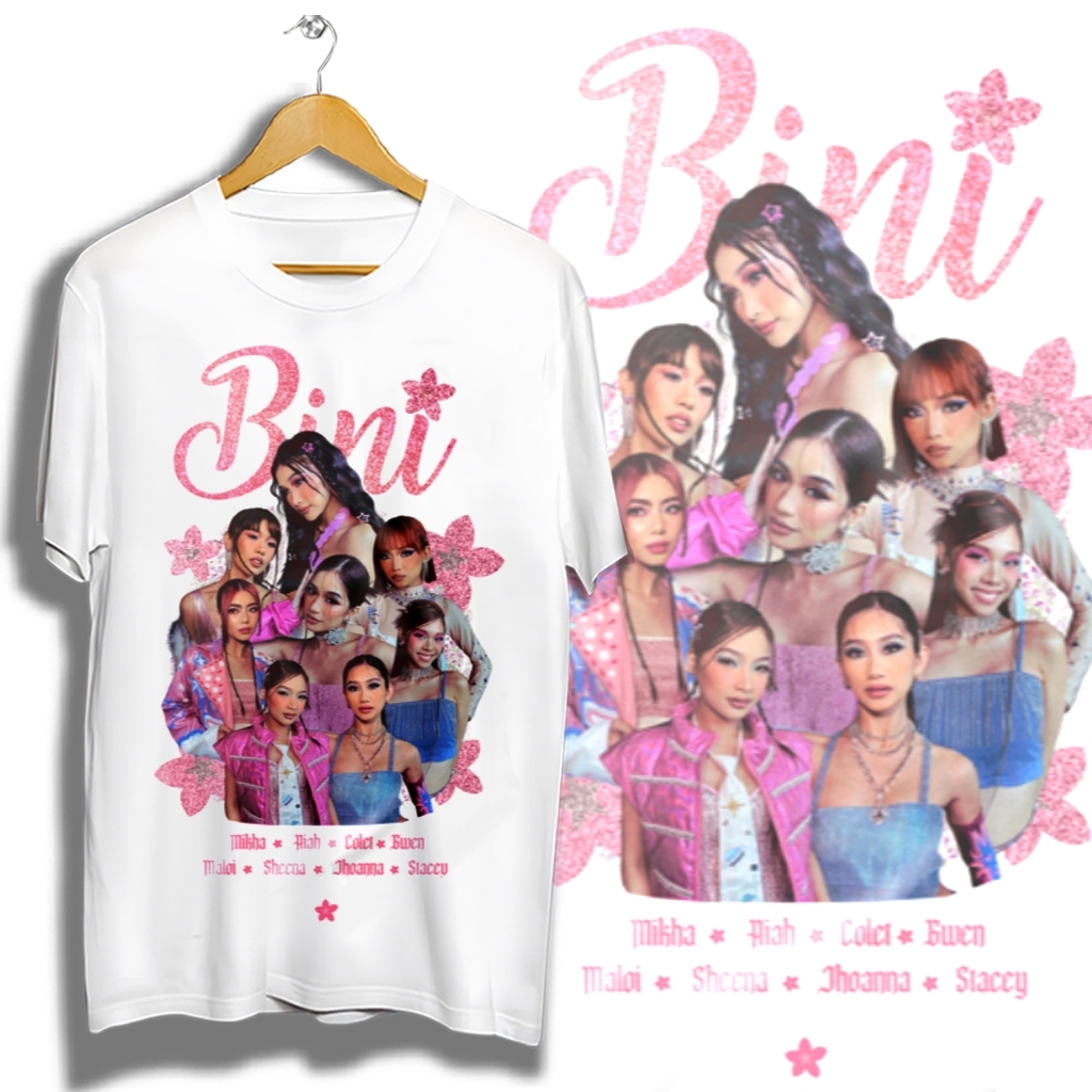 BINI Merch - Mugmania- Bini T-shirt - Mikha, Aiah, Colet, Gwen, Maloi ...