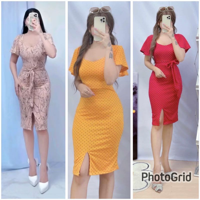 FELLY FRONT SLIT DRESS/Onesize SMALL TO MEDIUM SLIM BODY ONLY/ ONHAND ...