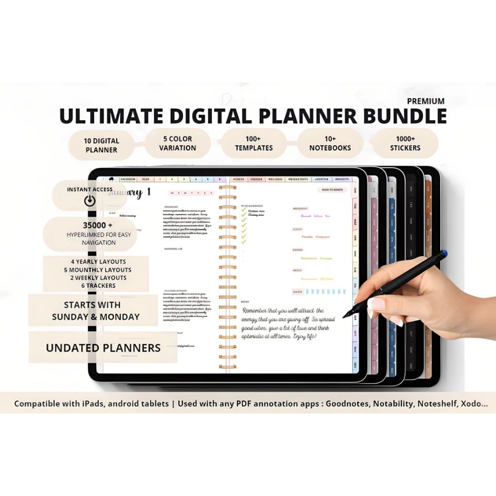 Undated Digital Planner, Ultimate Digital Planner | Shopee Philippines