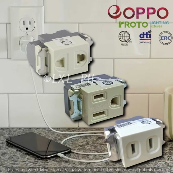 O-WPO 1PCS 1Gang Outlet Socket Flat Pin/Universal Quick Connect Utility ...