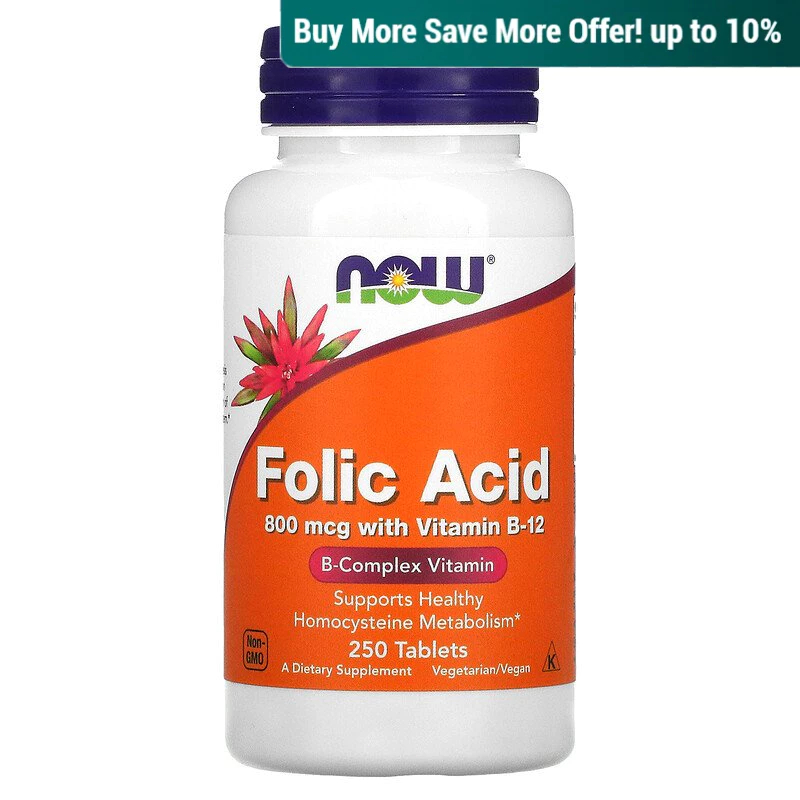 NOW Foods Folic Acid 800 Mcg 250 Tablets | Shopee Philippines