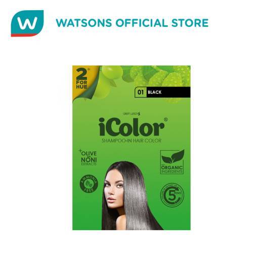 ICOLOR Plus Shampoo Dye 2 For Hue Black 25ml | Shopee Philippines