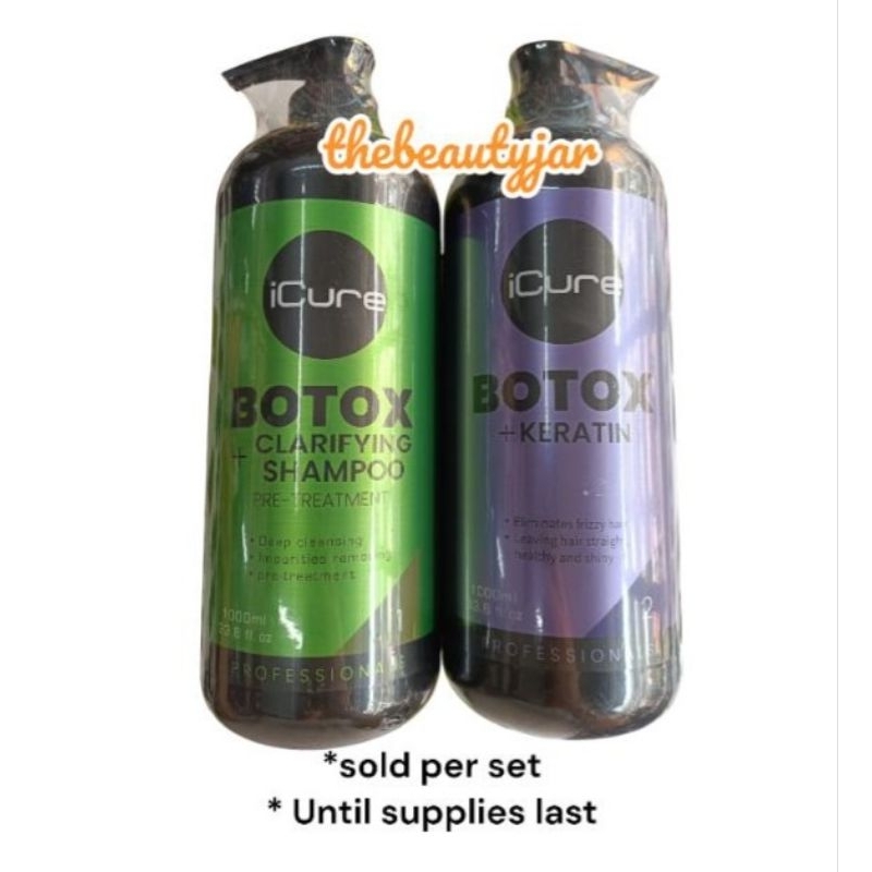 Icure keratin + botox treatment set 1000mL | Shopee Philippines
