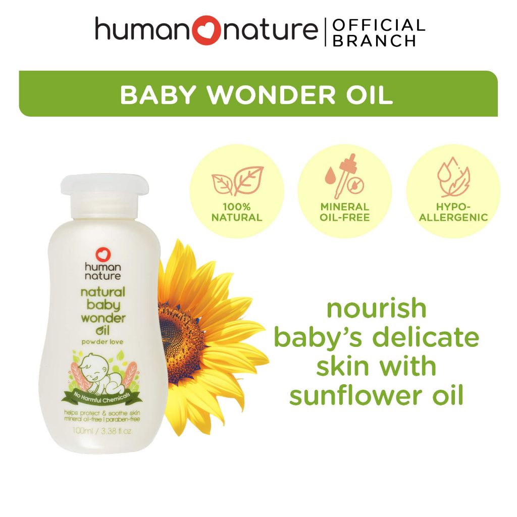 Human Nature Baby wonder Oil 100ml (No Harmful Chemicals) | Shopee ...