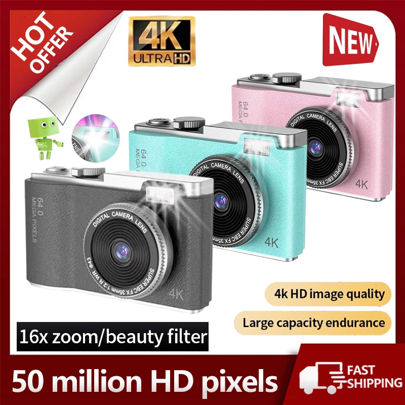 4K Digital Camera For Photography Vlogging 50 Million HD Pixels 16x ...