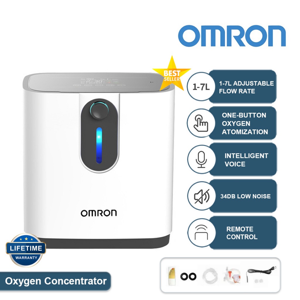 Omron Oxygen Concentrator for Home Use Infrared Remote Control 1-7L ...