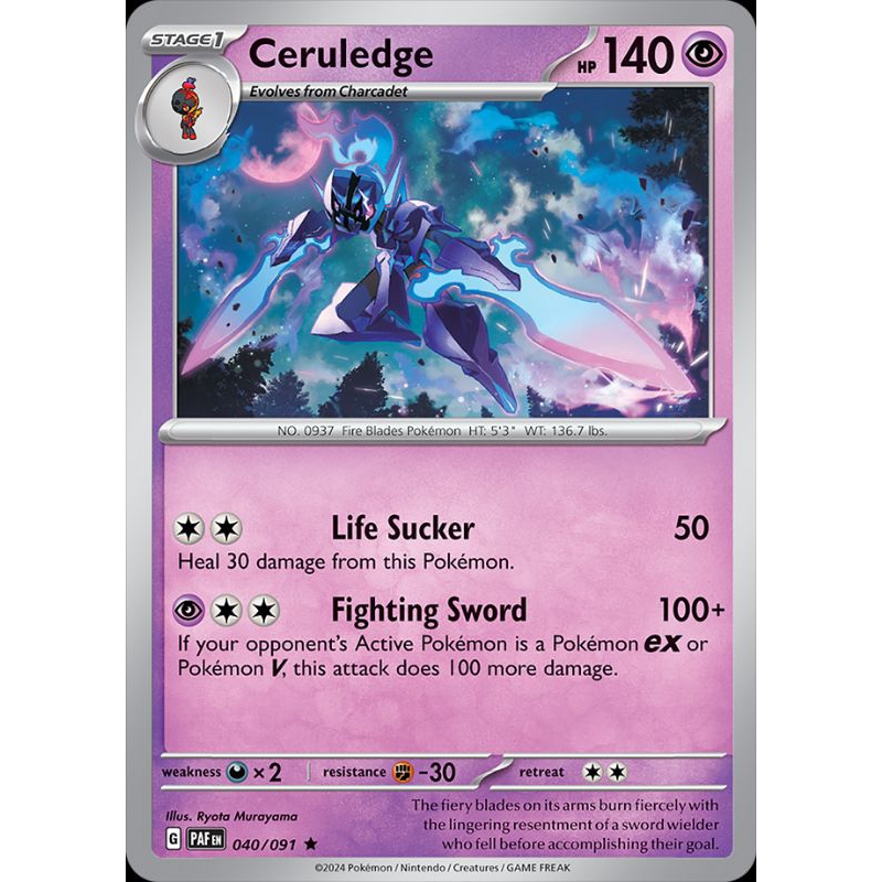 Pokemon Card, Ceruledge 040/091, Holo. (ENGLISH TYPE) | Shopee Philippines
