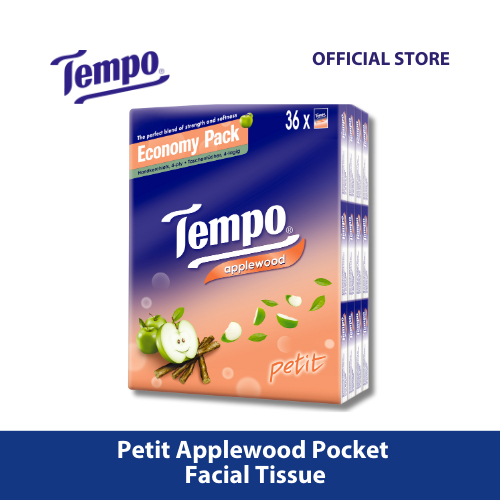 Tempo Petit Applewood Pocket Facial Tissue (4-Ply, x 36 Packs x 7 ...