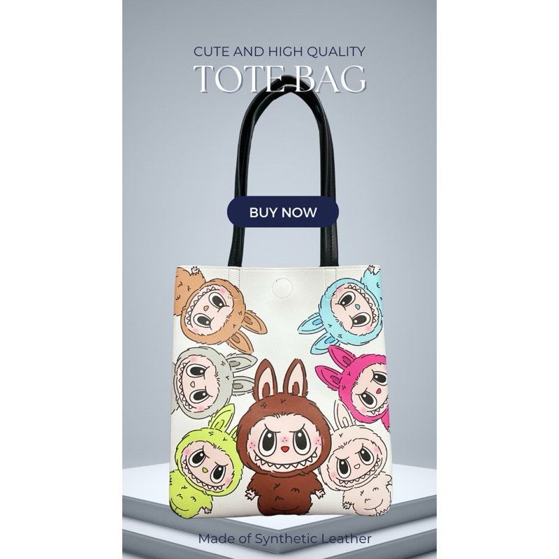 LABUBU SANRIO POWERPUFF CUTE TOTE BAGS SYNTHETIC LEATHER | Shopee ...