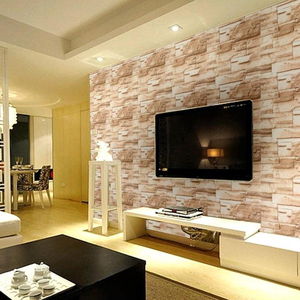 WD Brown Bricks design wallpaper 10mx45cm self adhesive waterproof wall ...