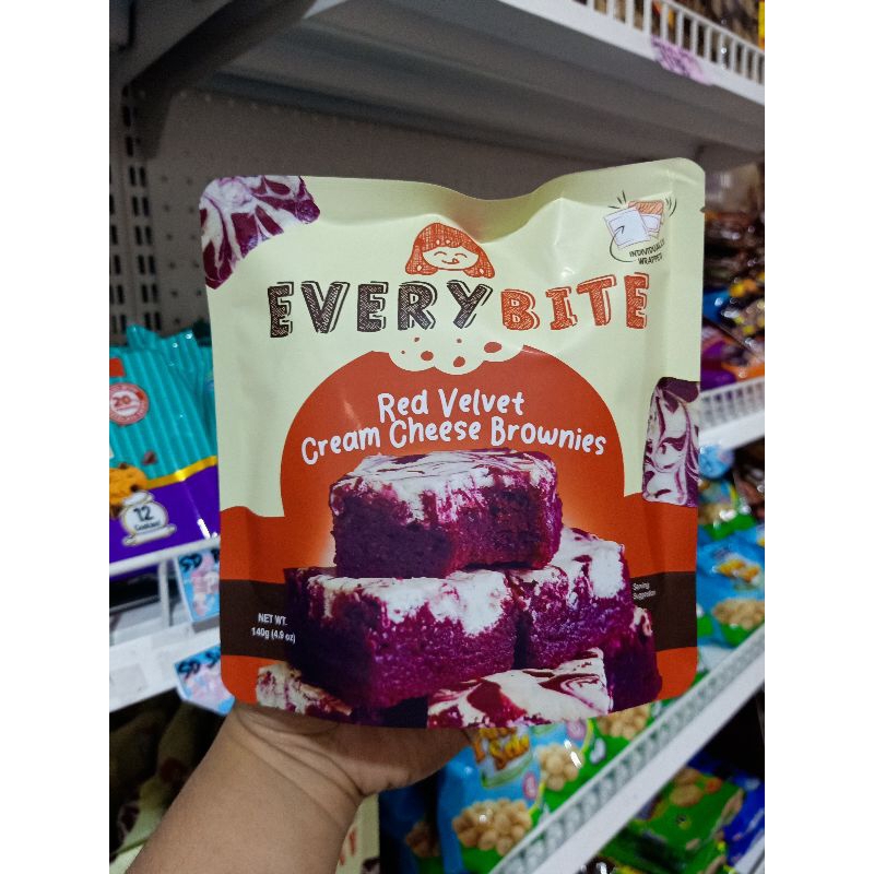 Every Bite Red Velvet Cream Cheese Brownies 140g | Shopee Philippines