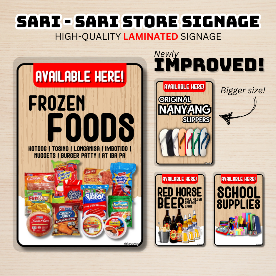 Sari - Sari Store Signage l Tindahan Signage l Grocery Sign l Laminated ...