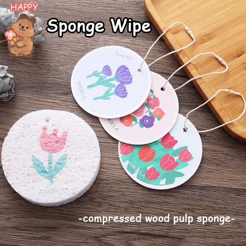 Compressed Wood Pulp Sponge Dishwashing Cloth Kitchen Sponge Non-Stick ...