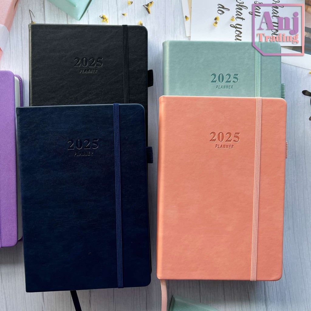 2025 Planner Leather Cover Everyday Planner Monthly Weekly Daily A5 ...