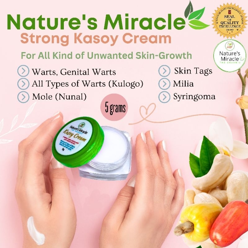 Strong Kasoy Cream Original mole millia syringoma warts kasoy cream remover by Nature's Miracle ...