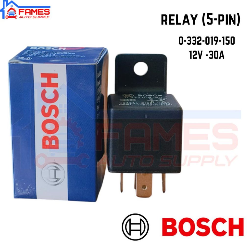 Original BOSCH Mini Relay 12V 30A 5PIN 100% Authentic Made in Portugal ...