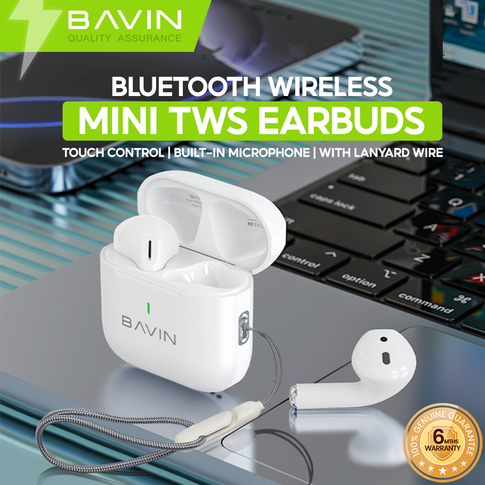 BAVIN BA86 Wireless Bluetooth Earbuds w/ Hi-Fi Sound & Smart Touch ...