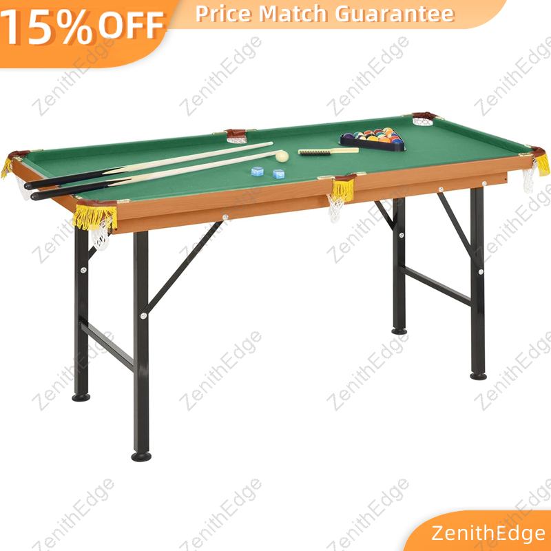 ZenithEdge Wooden Billiard Table Adjustable Pool Table Set with Tall ...