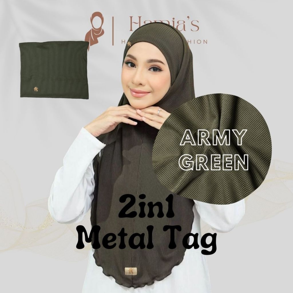 Hamjas 2in1 "Metal Tag" ALFARO INSTANT Syria with Inner Hijab Uniqlo ...