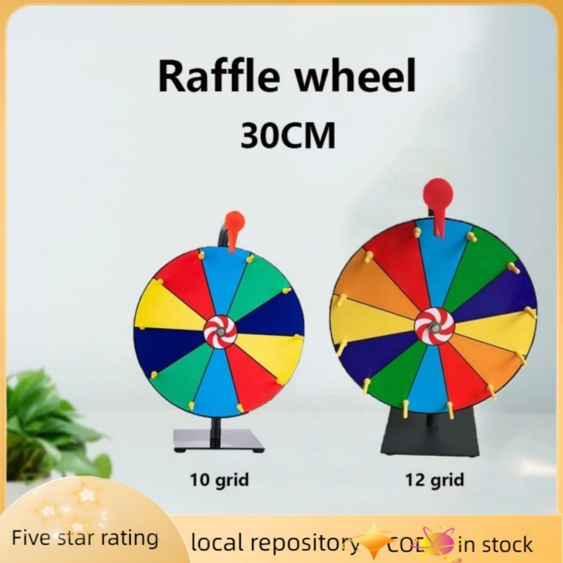 12 inch Prize Wheel Prize Fortune Game with Dry Erase Markers & Eraser ...
