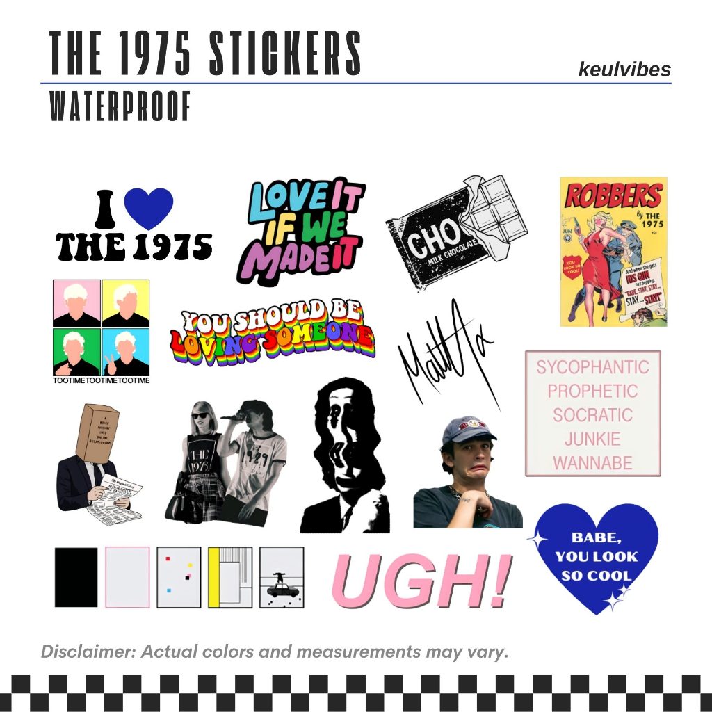 The 1975 Sticker Album Single music Artist Cover band Stickers ...