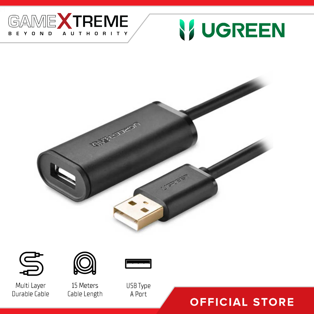 UGREEN USB 2.0 Active Extension Cable With Chipset - 15m (US121/10323 ...