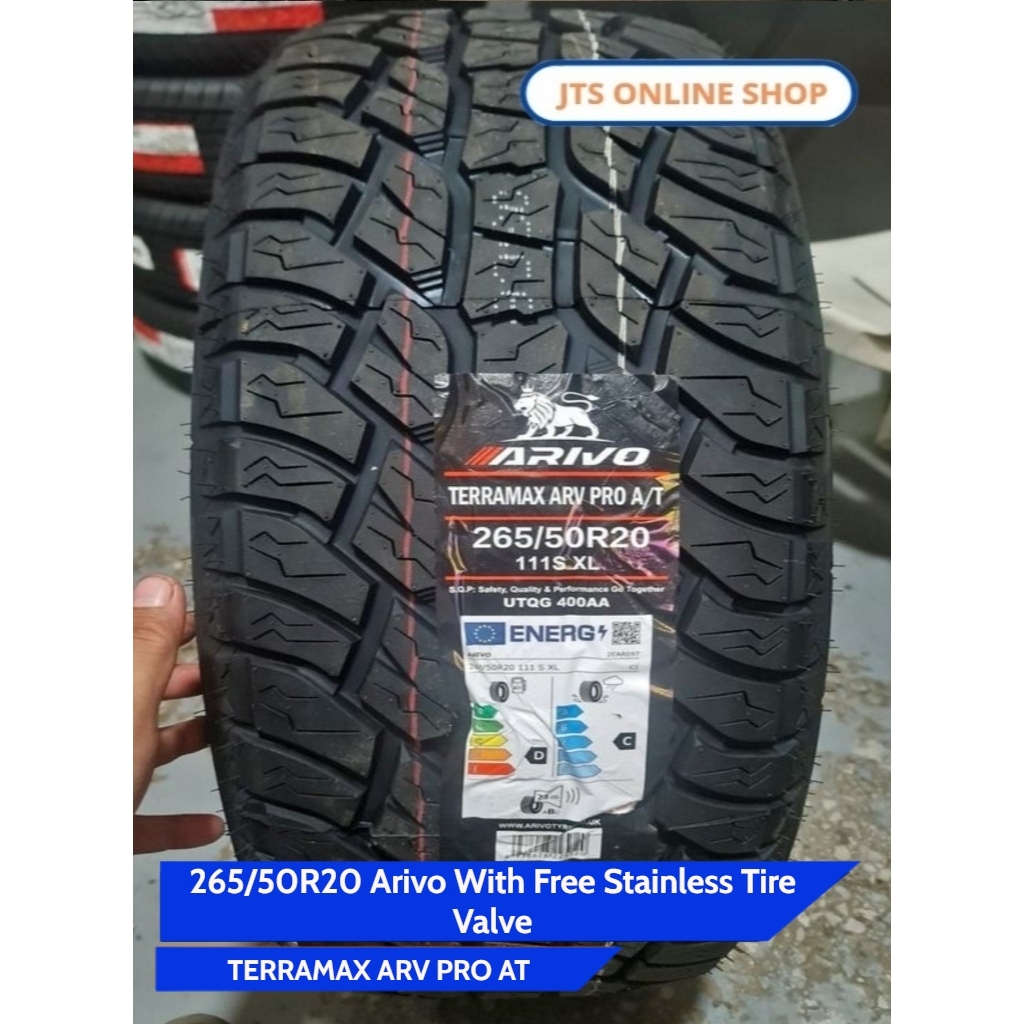 265/50R20 Arivo Terramax ARV PRO AT With Free Stainless Tire Valve | Shopee Philippines