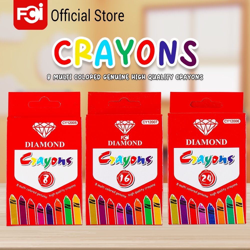 FCI Crayons 8 /16/24Colors Non Toxic Washable Crayons Non-Toxic Crayons ...