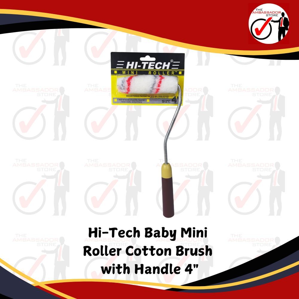 Hi-Tech Mini Roller Cotton Brush with Handle 4" | Shopee Philippines