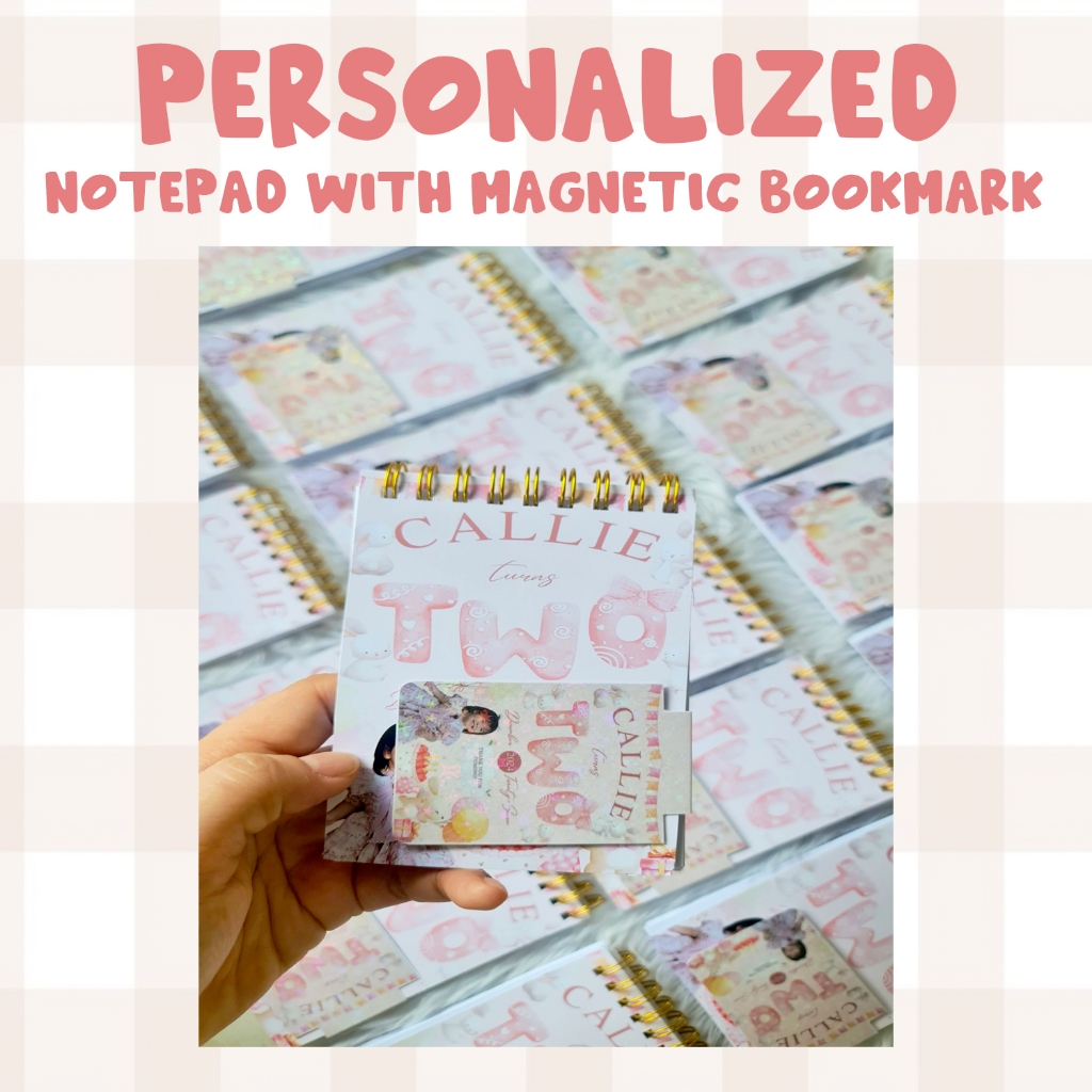 Personalized Birthday Note pad and magnetic bookmark giveaways | Shopee ...