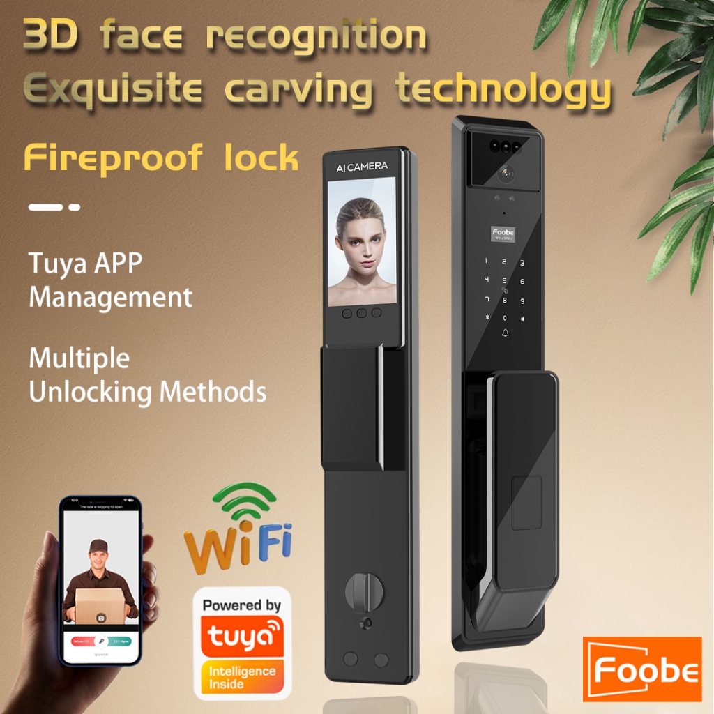 Smart Lock Main Door Lock Security Camera Intelligent Fingerprint ...
