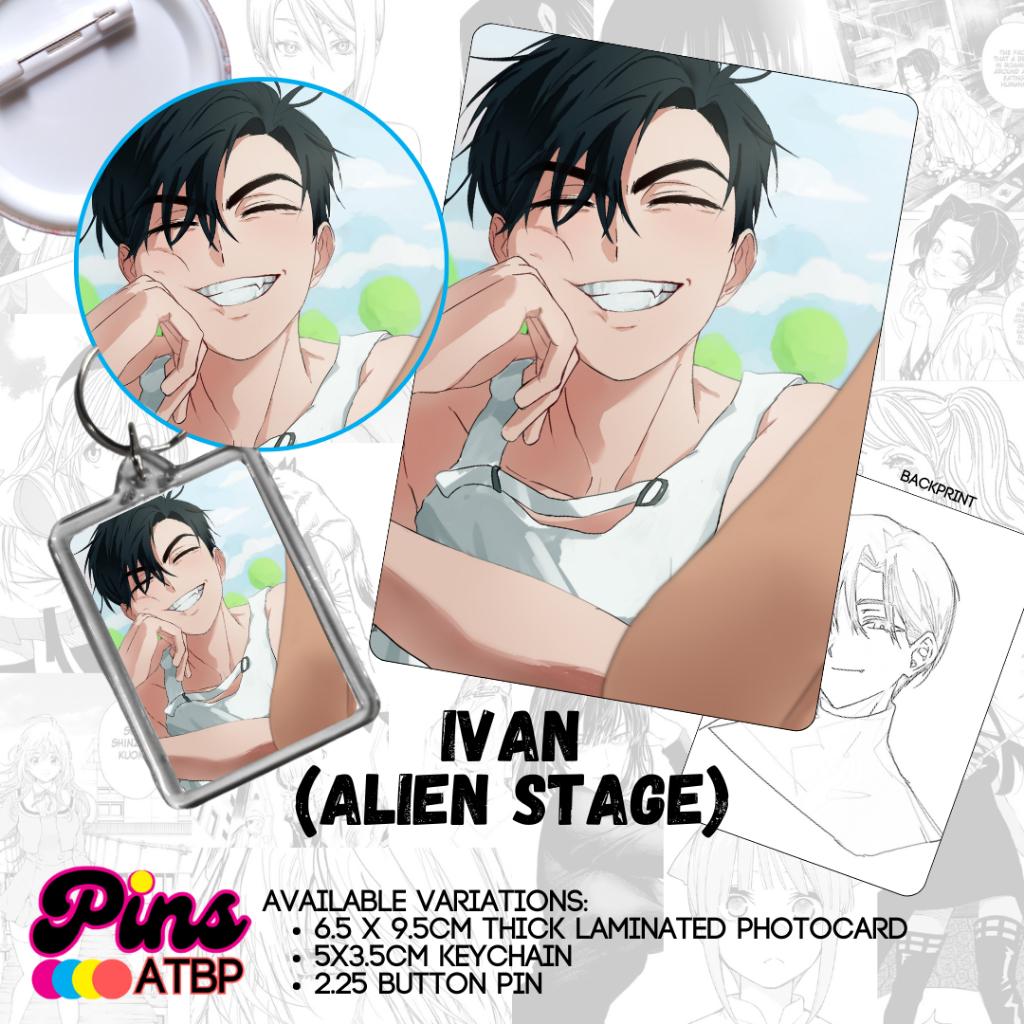 Ivan Alien Stage Anime Collectible Photocard Button Pin Keychain - Pins ...