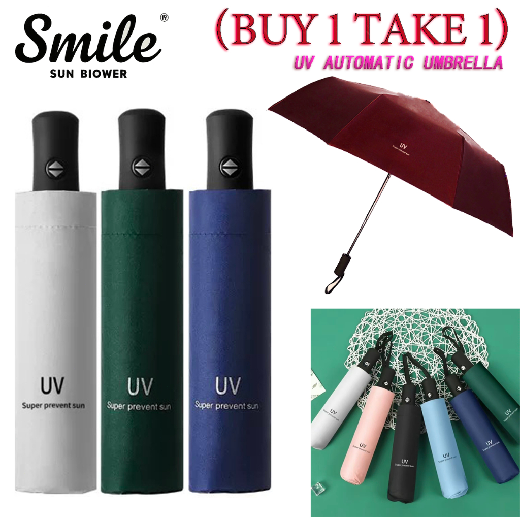 [NEW UPGRADE]Buy 1 Take 1 UV Automatic Folding Umbrella For All people Anti-Ultraviolet,Sun,Rain ...