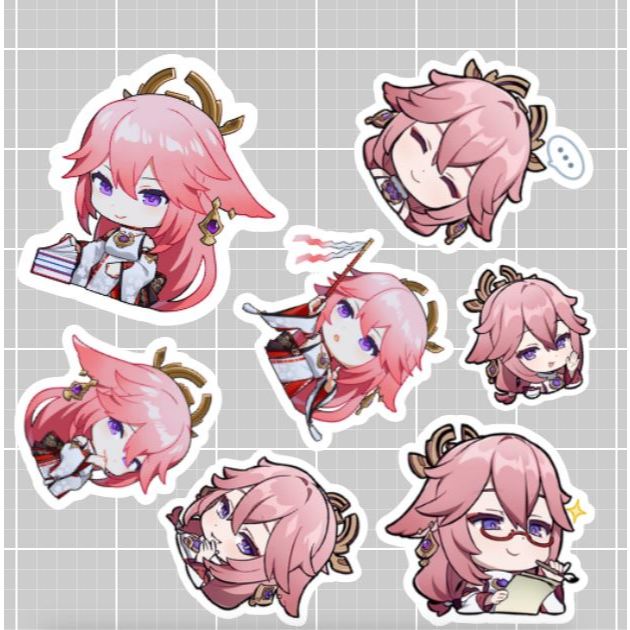 Genshin Impact Matte Waterproof Yae Miko Sticker | Shopee Philippines