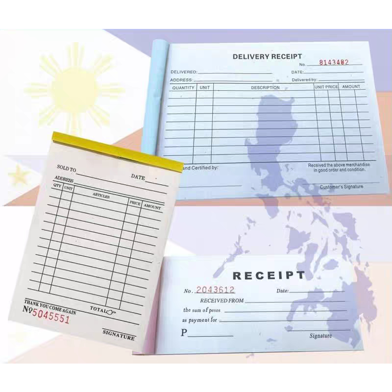 DELIVERY RECEIPT 60/50 sheet duplicate and triplicate carbon paper ...