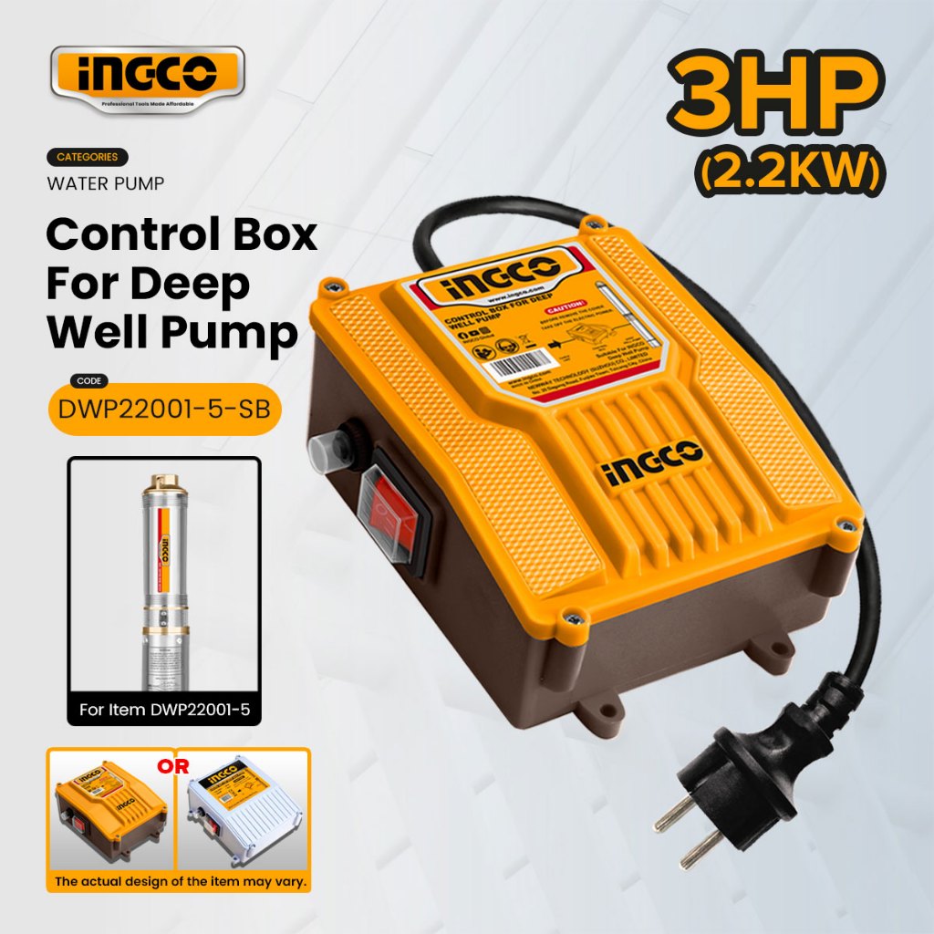 Ingco Control Box for Deep Well Pump 3hp SPARE PARTS Replacement Pump ...