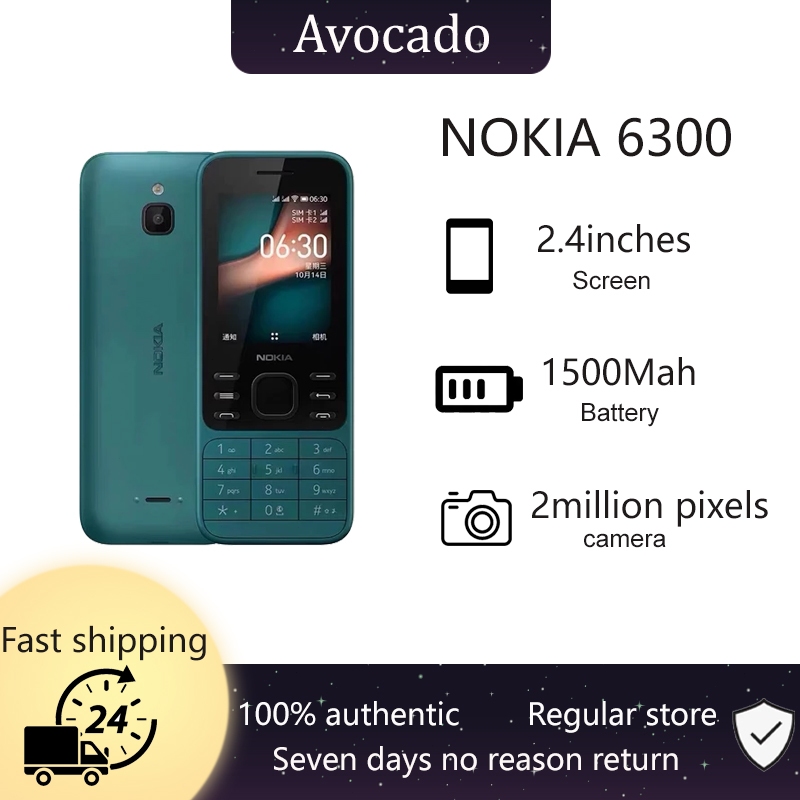 New Nok 6300 4G Keyboard Phone 2.4 Inch FM Radio Dual SIM Keyboard ...