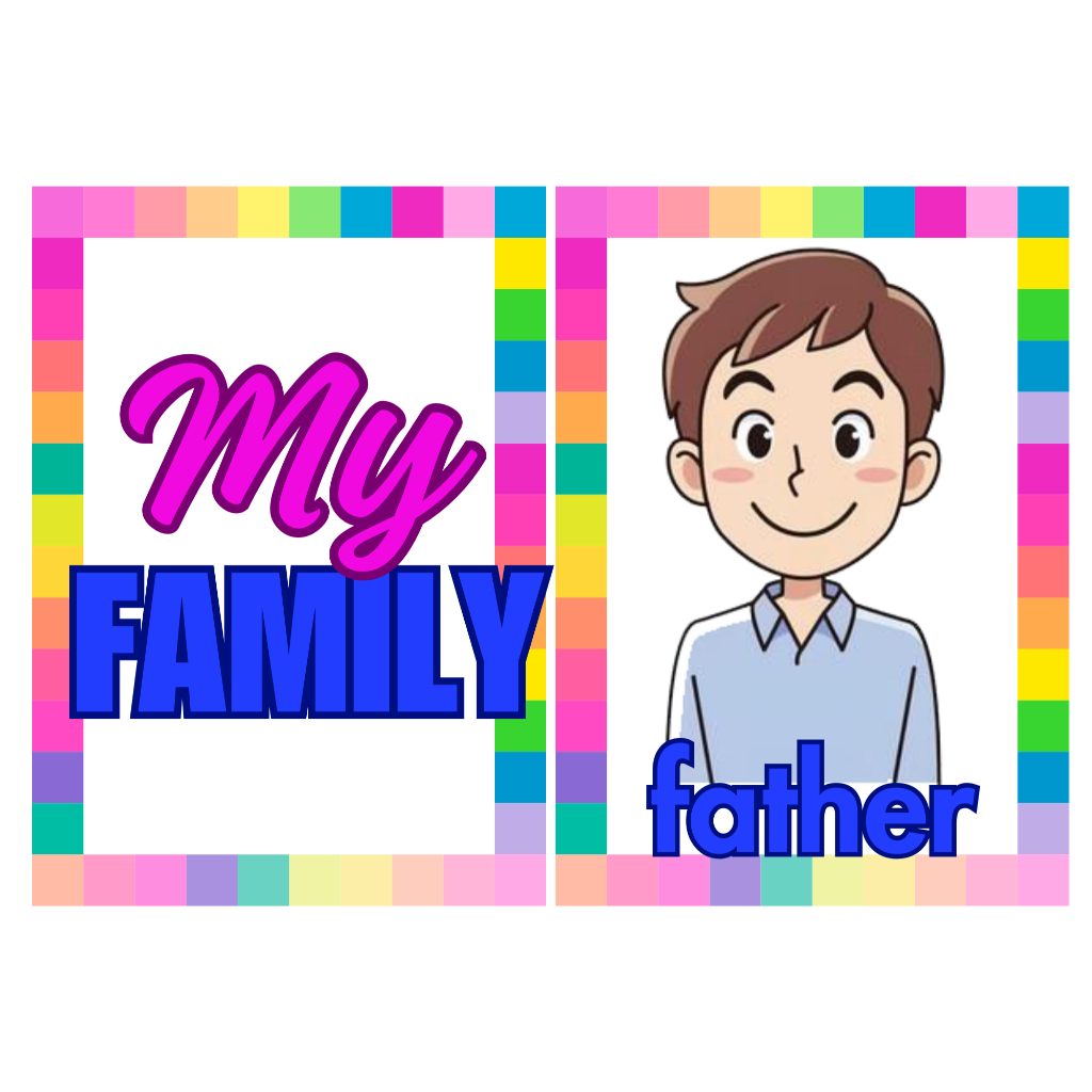 MY FAMILY LAMINATED FLASHCARDS | Shopee Philippines