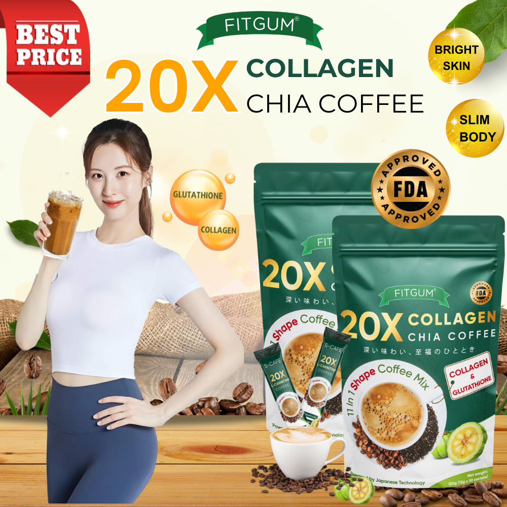 FITGUM Collagen Chia Coffee 20X For Weight Management Anti-aging ...