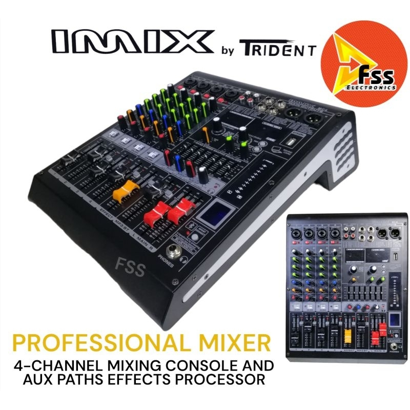 IMIX by TRIDENT MC4 PROFESSI0NAL MIXER 4 PASSIVE CHANNEL mixing console ...