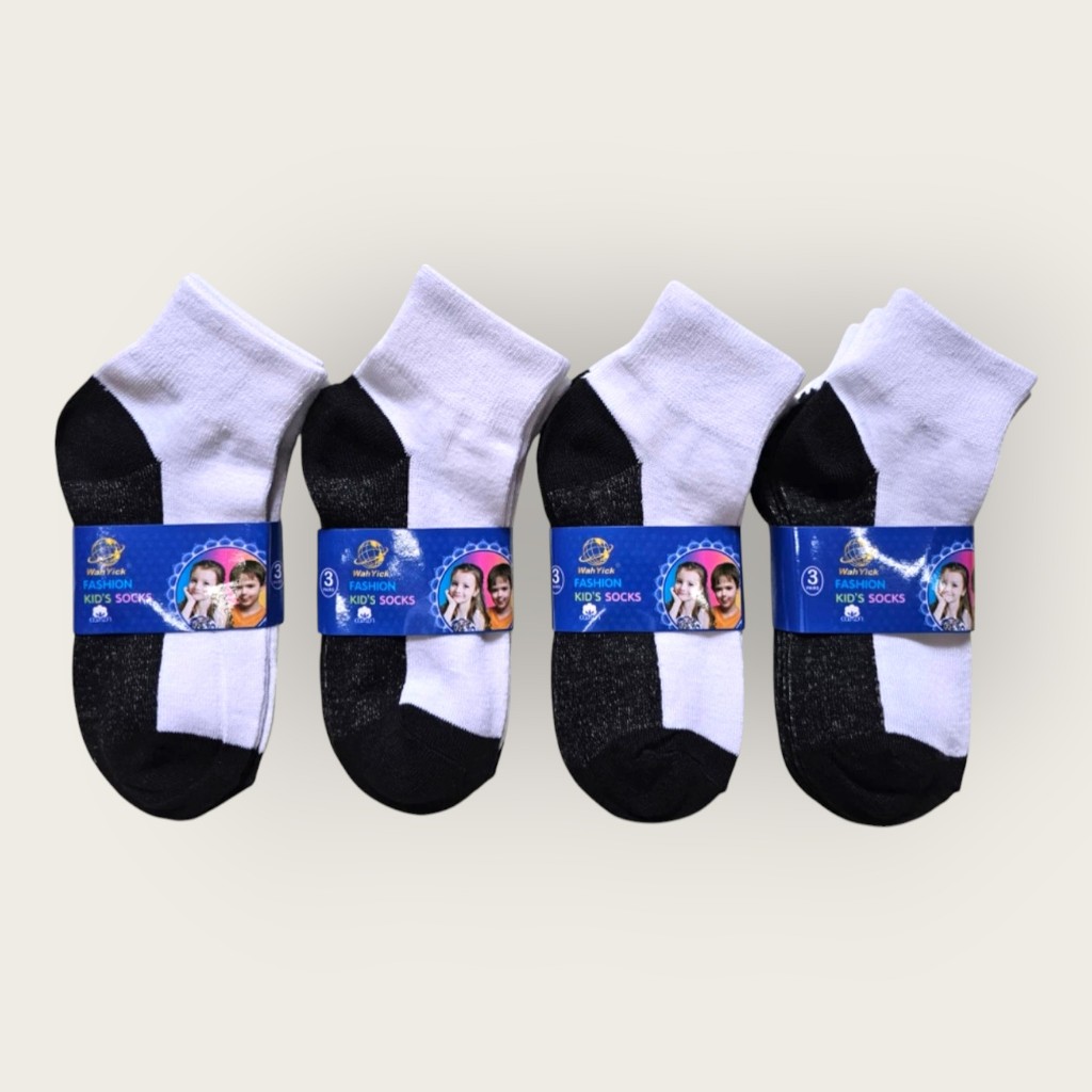 12 Pairs Grade School Kids Ankle Socks Cotton Socks For Boy Girl ...
